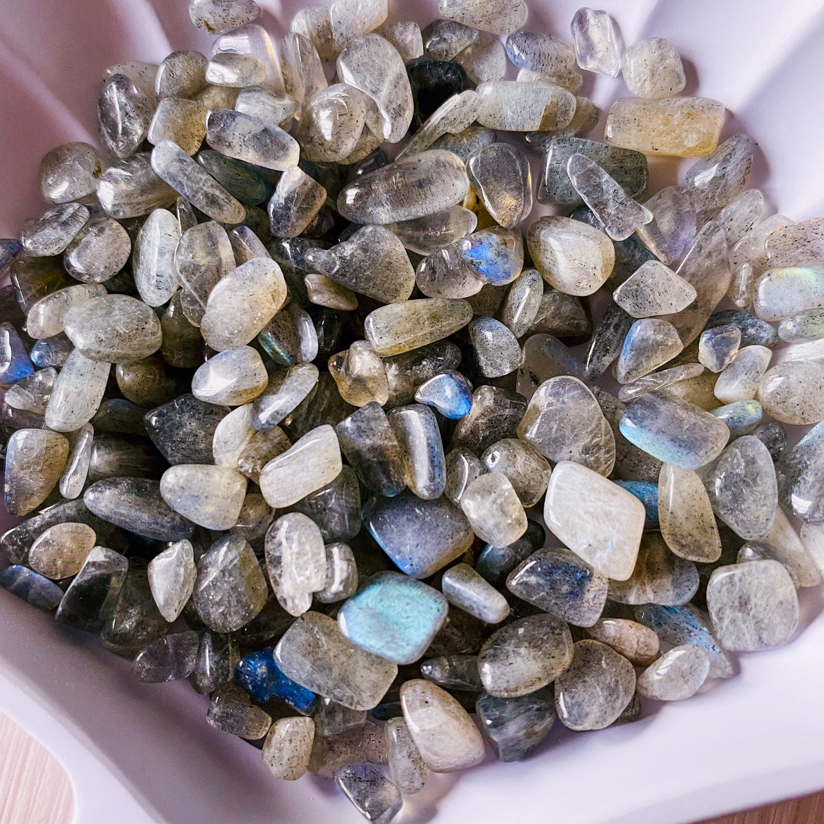 Super Flashy Labradorite Crystal Chips / Ethically Sourced / Transform